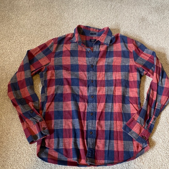 J. Crew | Shirts | Jcrew Blue Red Checkered Button Down | Poshmark